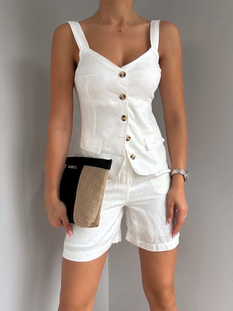 Ivory Buttoned Breeze Set - UNBOX Basics