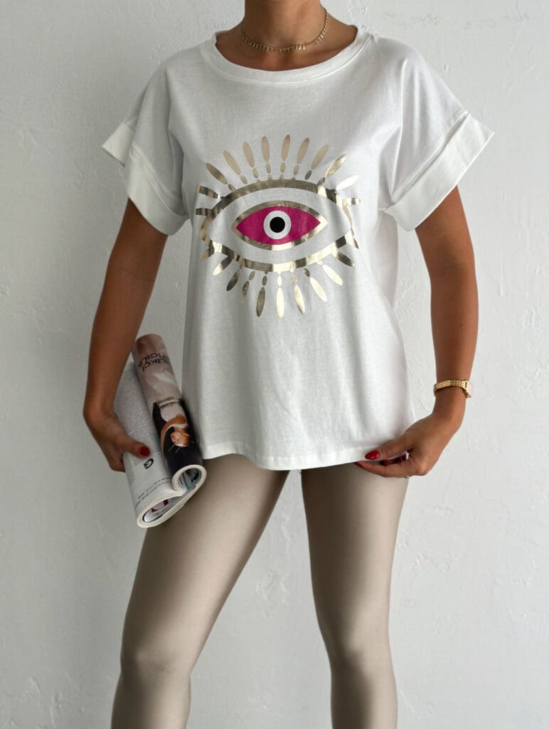 EVIl Eye Tee - White - UNBOX Basics